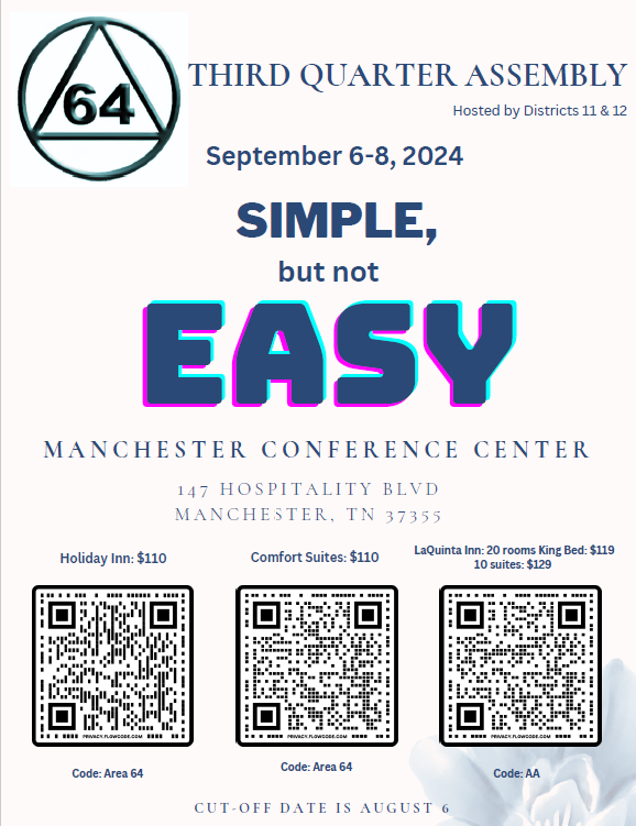 Area 64 Assembly of Alcoholics Anonymous – Official website for Area 64 ...