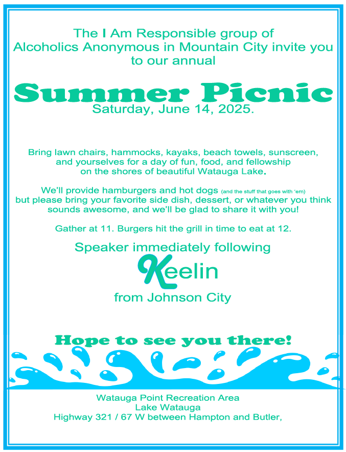 Summer Picnic – I am Responsible Group – Area 64 Assembly of Alcoholics ...