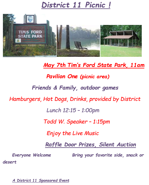 District 11 Picnic – Area 64 Assembly of Alcoholics Anonymous
