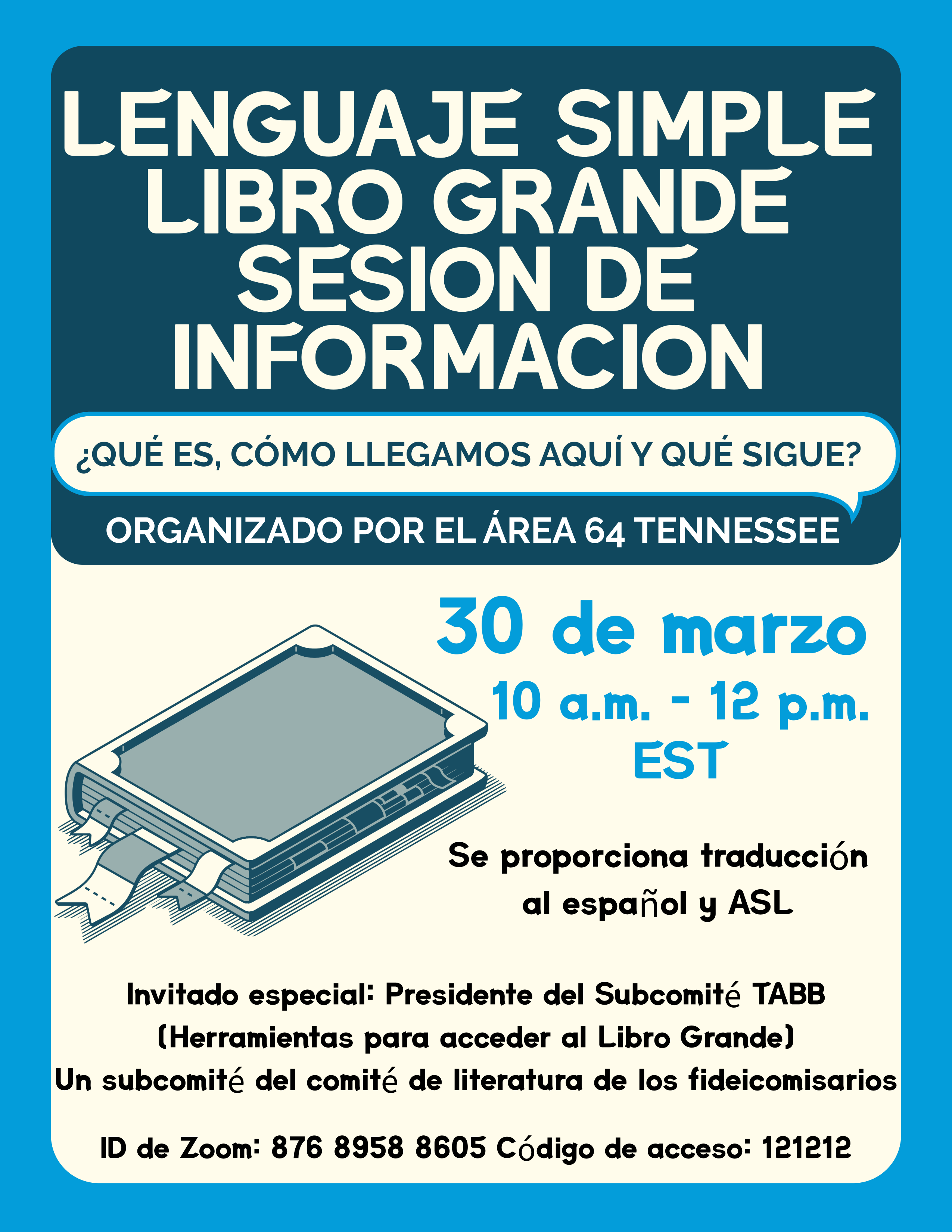 PLBB Info Session and FAQ – Hosted by Area 64 – Area 64 Assembly of ...